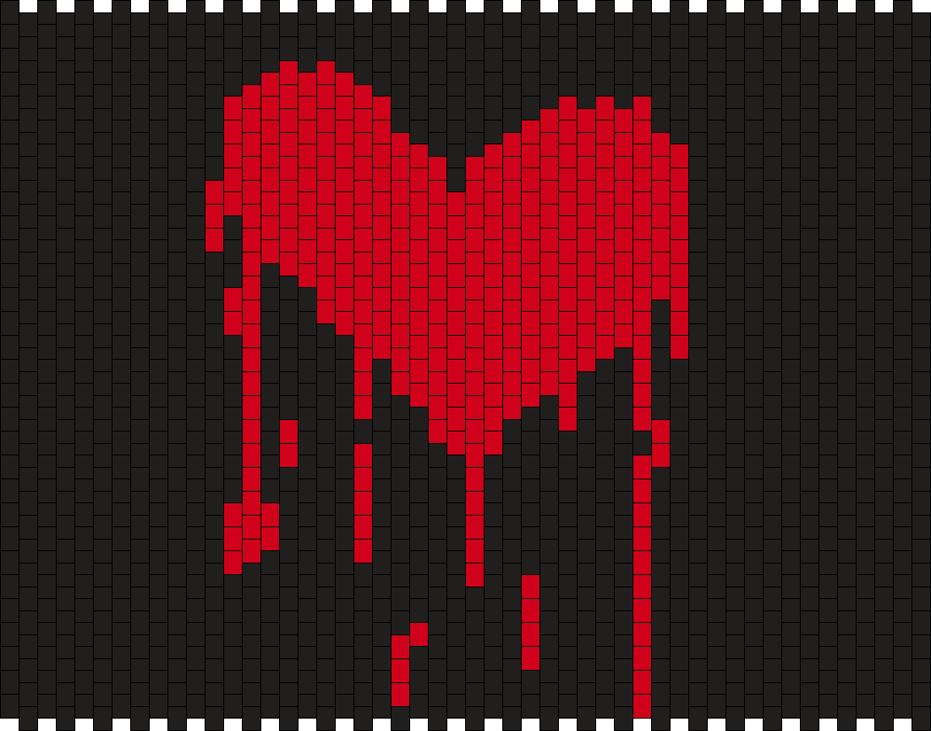 Huge Bleeding Heart Cuff Pony Bead Patterns | Misc Kandi Patterns for ...