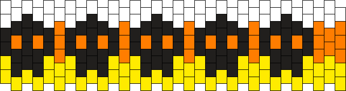 Halloween Candy Corn Skull Cuff Reverse Palette Pony Bead Patterns ...