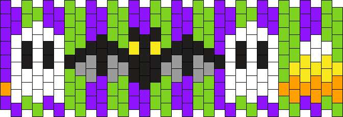 Halloween Ghost Bat Candy Corn Striped Cuff Pony Bead Patterns | Misc ...