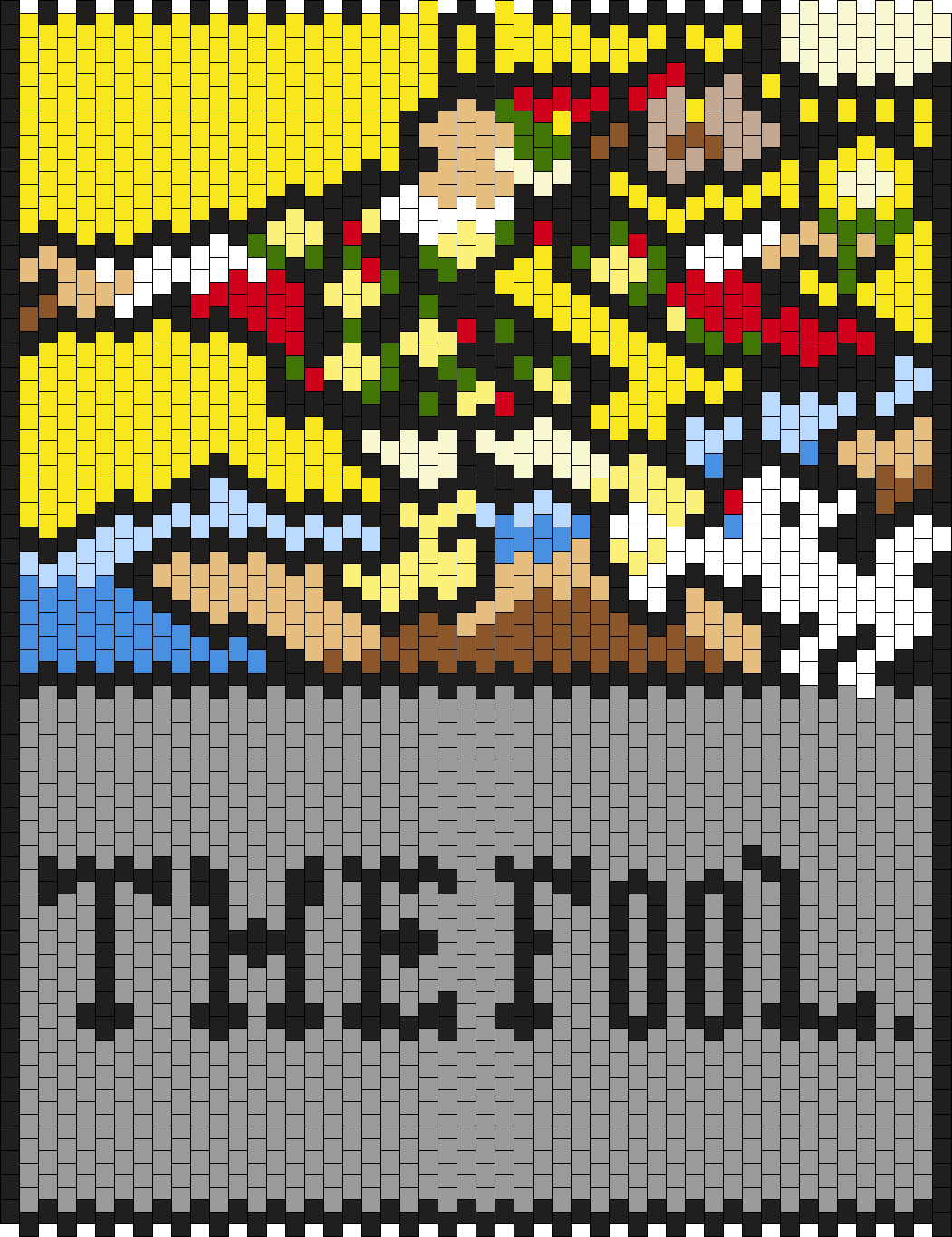 Tarot Major Arcana #0: The Fool (Rider-Waite Styled) Pony Bead Patterns ...
