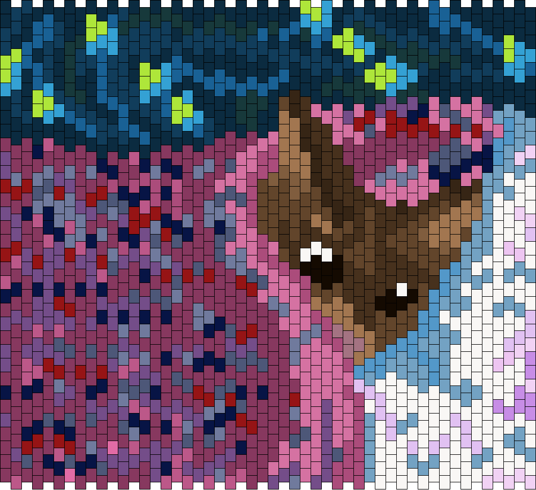 Cave Town Tapestry Pony Bead Patterns | Misc Kandi Patterns for Kandi Cuffs