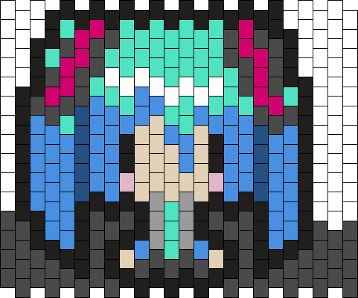 Miku Pony Bead Patterns | Misc Kandi Patterns for Kandi Cuffs