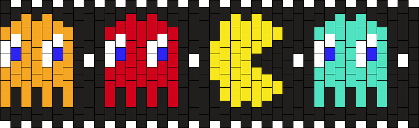 Pac Man Pony Bead Patterns | Misc Kandi Patterns for Kandi Cuffs