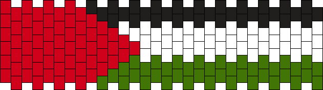 Palestine Flag Pony Bead Patterns | Misc Kandi Patterns for Kandi Cuffs