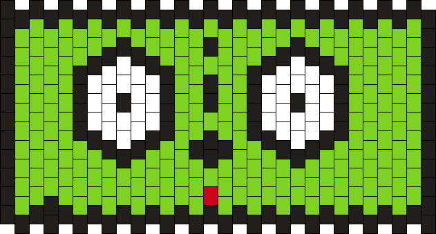 GIR CUFF ( INVADER ZIM ) Pony Bead Patterns | Misc Kandi Patterns for ...