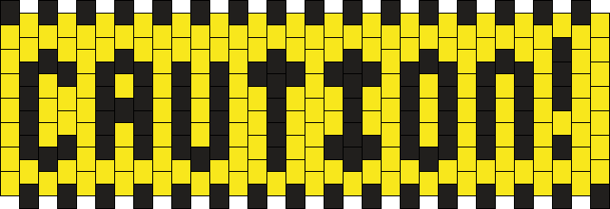 CAUTION KANDI CUFF!!!! Pony Bead Patterns | Misc Kandi Patterns for ...