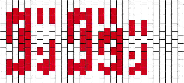 Dandadan Logo Cuff Pony Bead Patterns | Misc Kandi Patterns for Kandi Cuffs