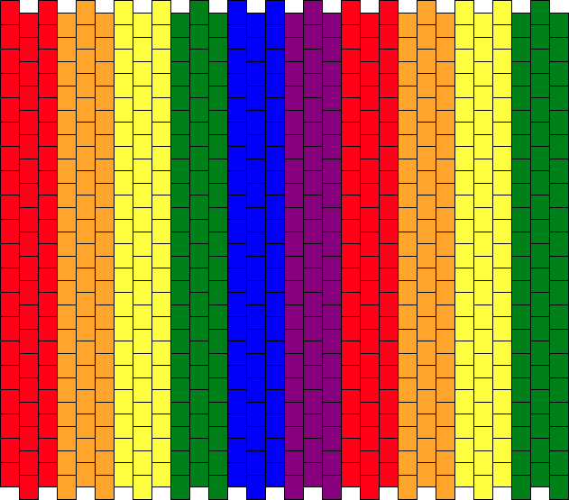 Pride Bag Front Pony Bead Patterns | Misc Kandi Patterns for Kandi Cuffs