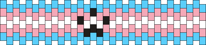 Trans Paw Cuff (32x5) Pony Bead Patterns | Misc Kandi Patterns for ...