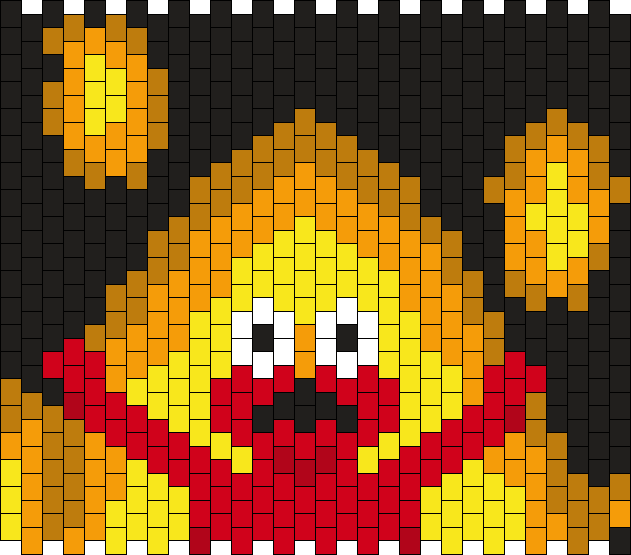 Fire Elmo Pony Bead Patterns | Misc Kandi Patterns for Kandi Cuffs