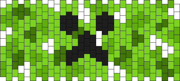 Creeper Minecraft Cuff Pony Bead Patterns | Misc Kandi Patterns for ...