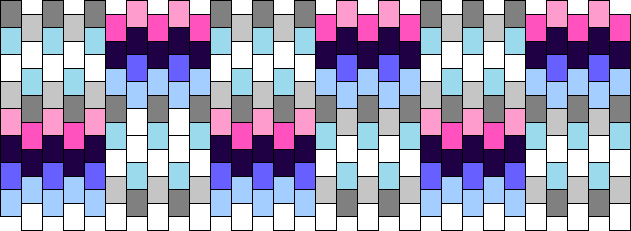 Omni & Semi-Boy Checker Cuff Pony Bead Patterns | Misc Kandi Patterns ...