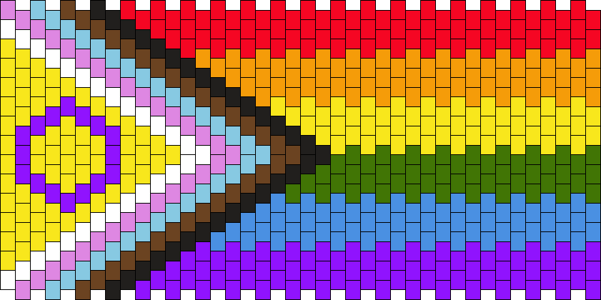 Progress Pride Flag Cuff Pony Bead Patterns | Misc Kandi Patterns for ...