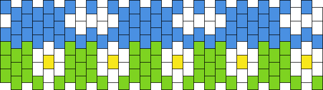 Field With Flowers Pony Bead Patterns | Misc Kandi Patterns for Kandi Cuffs