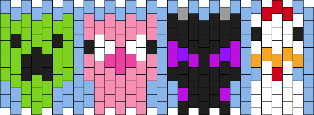 Minecraft Pony Bead Patterns | Misc Kandi Patterns for Kandi Cuffs