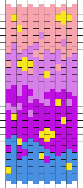 Side Panel (Stars) Pony Bead Patterns | Misc Kandi Patterns for Kandi Cuffs