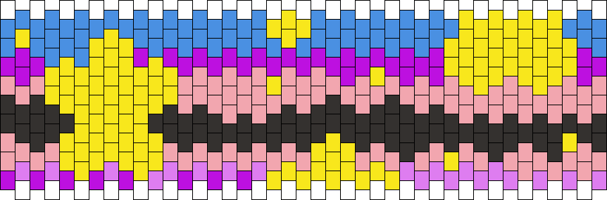Bottom Panel Pony Bead Patterns | Misc Kandi Patterns for Kandi Cuffs