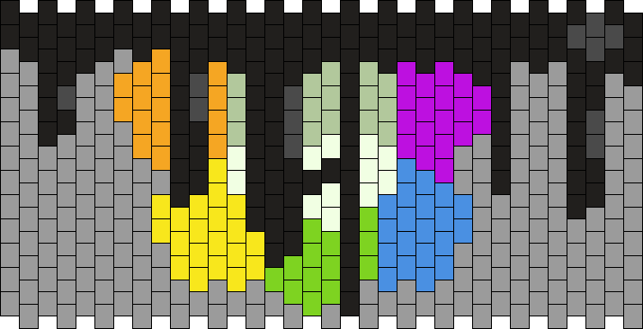 Dandy Cuff Pony Bead Patterns | Misc Kandi Patterns for Kandi Cuffs