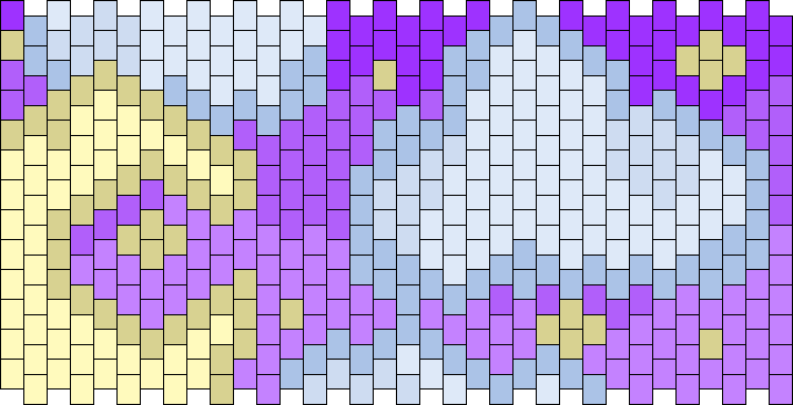 Moon And Stars Pony Bead Patterns | Misc Kandi Patterns for Kandi Cuffs