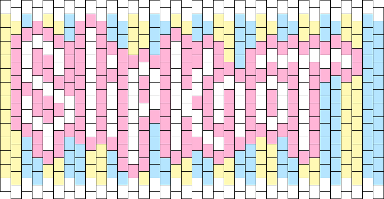 Pastel SlipKnoT 36 X 15 Cuff [multi Stitch] Pony Bead Patterns | Misc ...