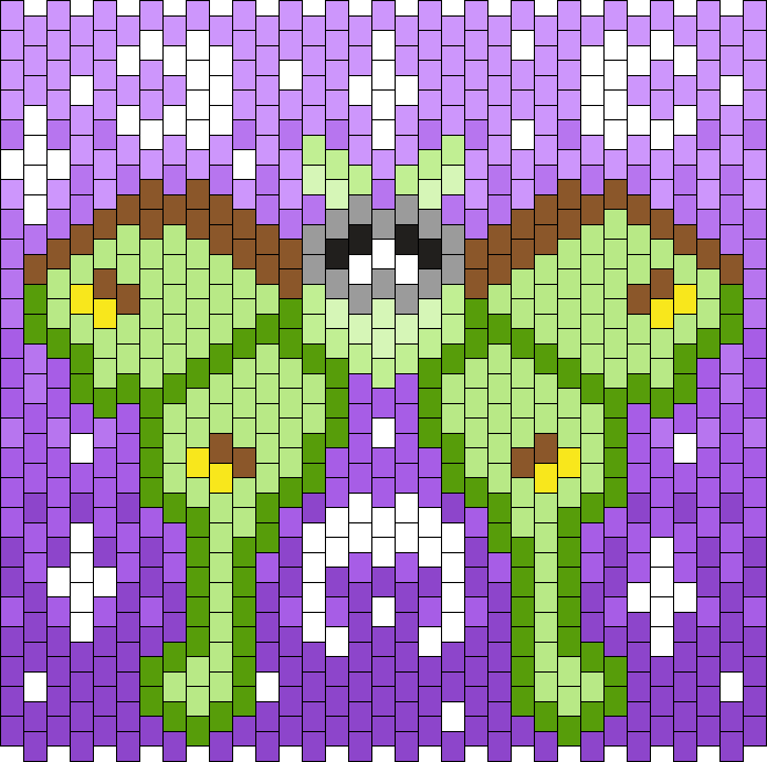 Luna Moth Panel Pony Bead Patterns | Misc Kandi Patterns for Kandi Cuffs