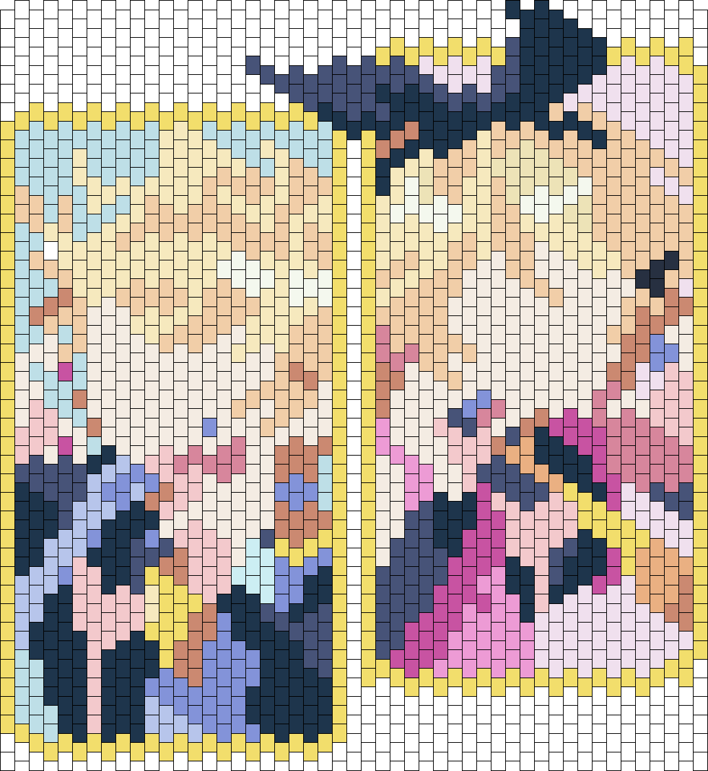 Rin And Len Pony Bead Patterns | Misc Kandi Patterns for Kandi Cuffs