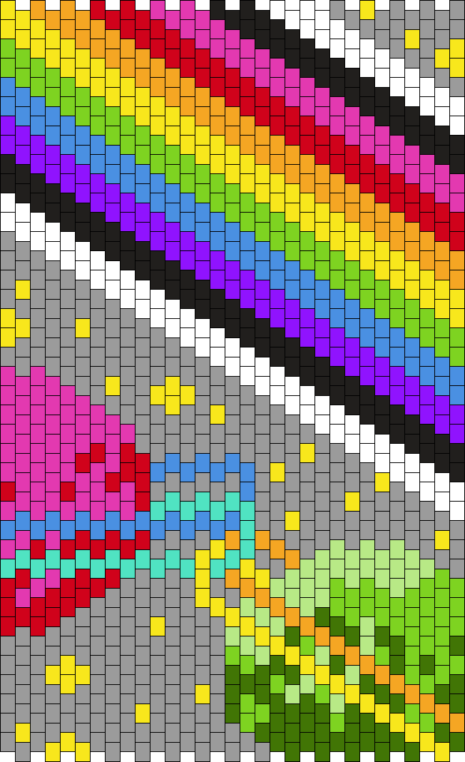 Rainbow Space Bag Panel Pony Bead Patterns | Misc Kandi Patterns for ...