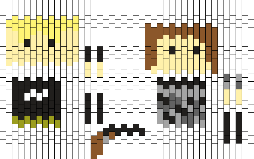 Cal And Andre Dolls (Zero Day) Pony Bead Patterns | Misc Kandi Patterns ...