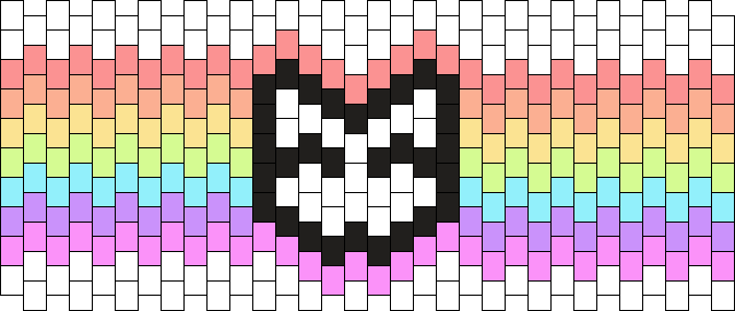 Rainbow Cat Multi-stitch Cuff Pony Bead Patterns | Misc Kandi Patterns ...