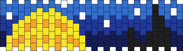 Starry Night Cuff Pony Bead Patterns | Misc Kandi Patterns for Kandi Cuffs