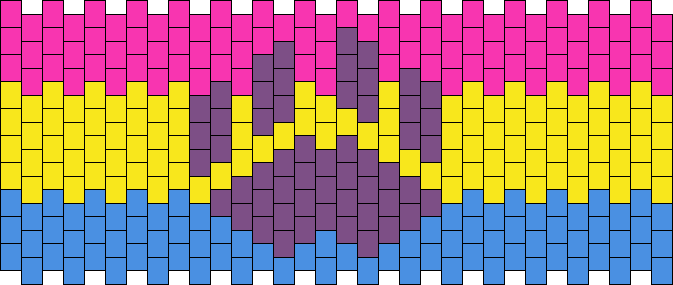 32 X 10 Pan Paw Cuff Pony Bead Patterns | Misc Kandi Patterns for Kandi ...