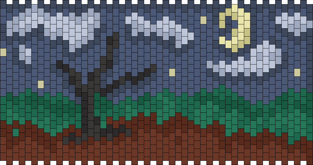 Night Sky Cuff (50x20) Pony Bead Patterns | Misc Kandi Patterns for ...