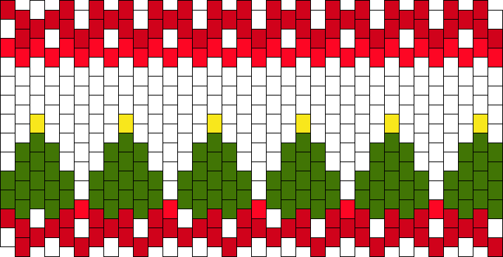 Christmas Tree Cuff Pony Bead Patterns | Misc Kandi Patterns for Kandi ...