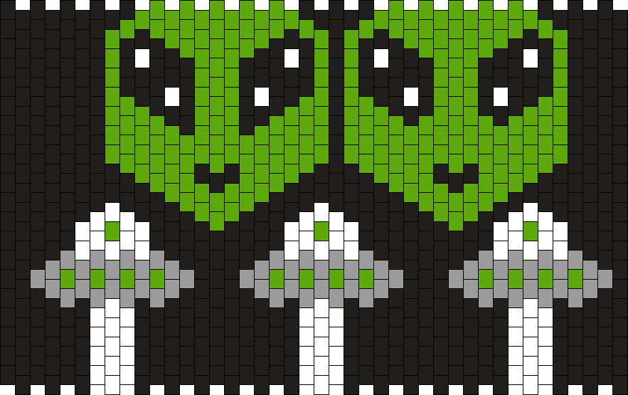 Alien Cuff Pony Bead Patterns | Misc Kandi Patterns for Kandi Cuffs