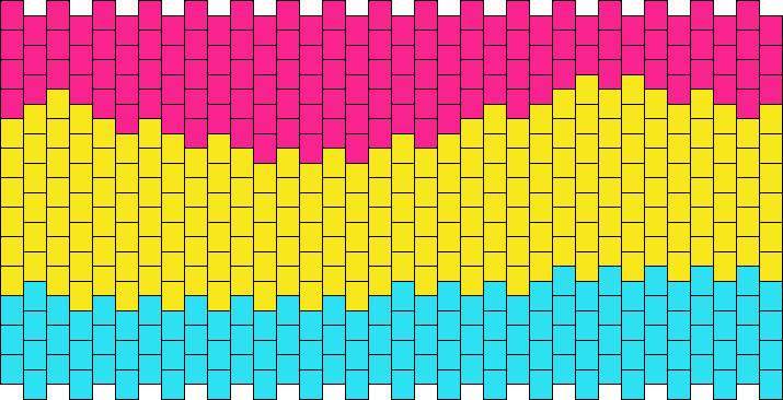 34 X 13 M-L Cuff Pony Bead Patterns | Misc Kandi Patterns for Kandi Cuffs