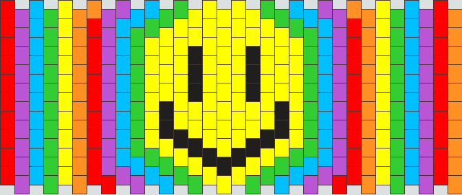 Happy Face Pony Bead Patterns | Misc Kandi Patterns for Kandi Cuffs