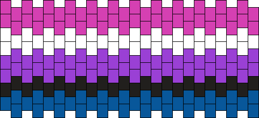 Gender~Fluid Cuff Pony Bead Patterns | Misc Kandi Patterns for Kandi Cuffs