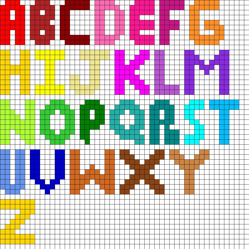 Alphabet Perler Bead Pattern Bead Sprites Simple Fuse Bead Patterns