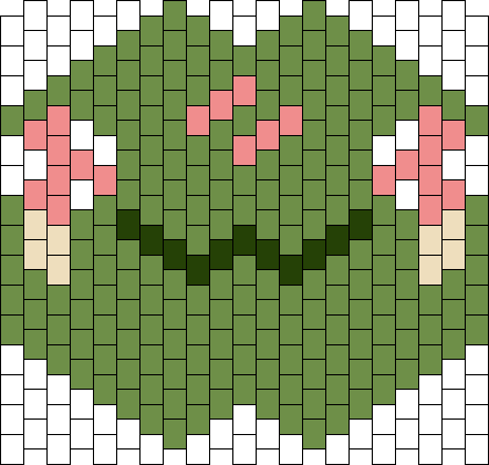 Cute Mushroom Blush Mask Pony Bead Patterns | Simple Kandi Patterns for ...