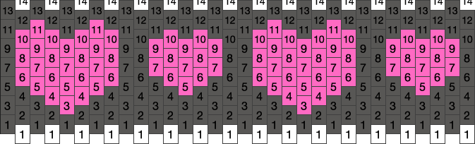 Heart Cuff Pony Bead Patterns | Simple Kandi Patterns for Kandi Cuffs