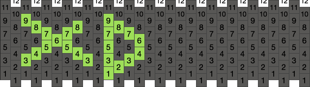 Green Xd Cuff!! Pony Bead Patterns | Simple Kandi Patterns for Kandi Cuffs