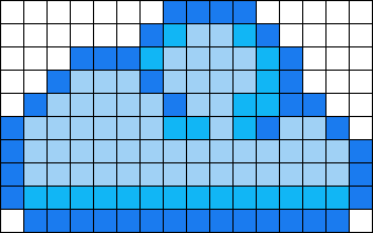 Cloud/Nuvem 2 Perler Bead Pattern | Bead Sprites | Simple Fuse Bead ...