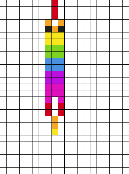 Ladder Stitch Worm (not A Perler) Perler Bead Pattern | Bead Sprites ...