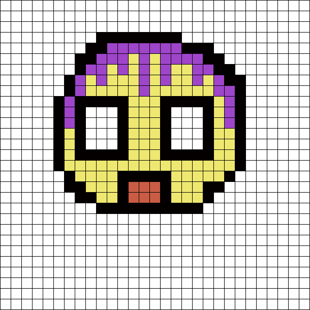 Shocked Scene Kid Style Emoji Perler Bead Pattern | Bead Sprites ...