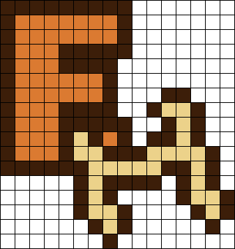 Extra History Logo Perler Charm Perler Bead Pattern | Bead Sprites ...