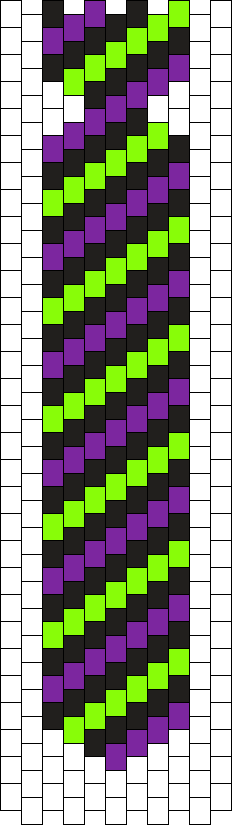 Green And Purple Striped Tie Pony Bead Patterns | Simple Kandi Patterns ...