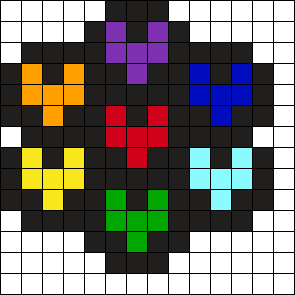 Kandi Patterns for Kandi Cuffs - Pony Bead Patterns - Perler Bead Patterns