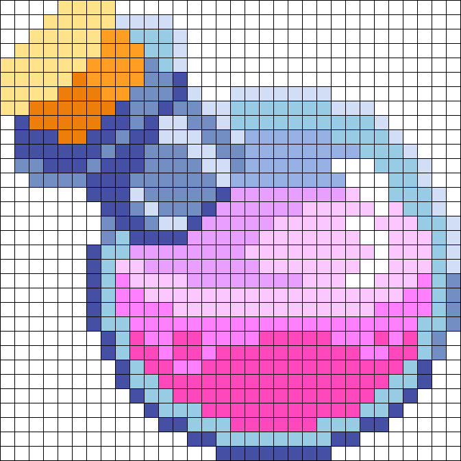 Potion Perler Bead Pattern | Bead Sprites | Simple Fuse Bead Patterns