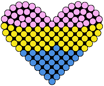 Pan Heart Ig Perler Bead Pattern | Bead Sprites | Simple Fuse Bead Patterns
