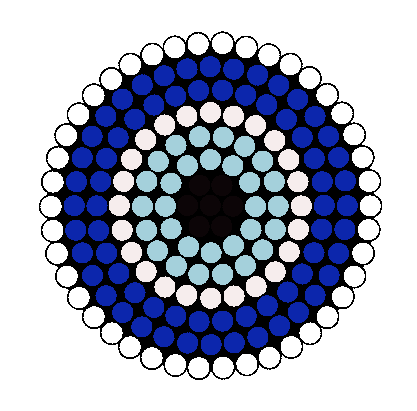 Evil Eye Perler Perler Bead Pattern | Bead Sprites | Simple Fuse Bead ...